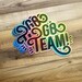 Motivational Team Spirit Sticker Go Team Sticker Cheerleading Sticker ...