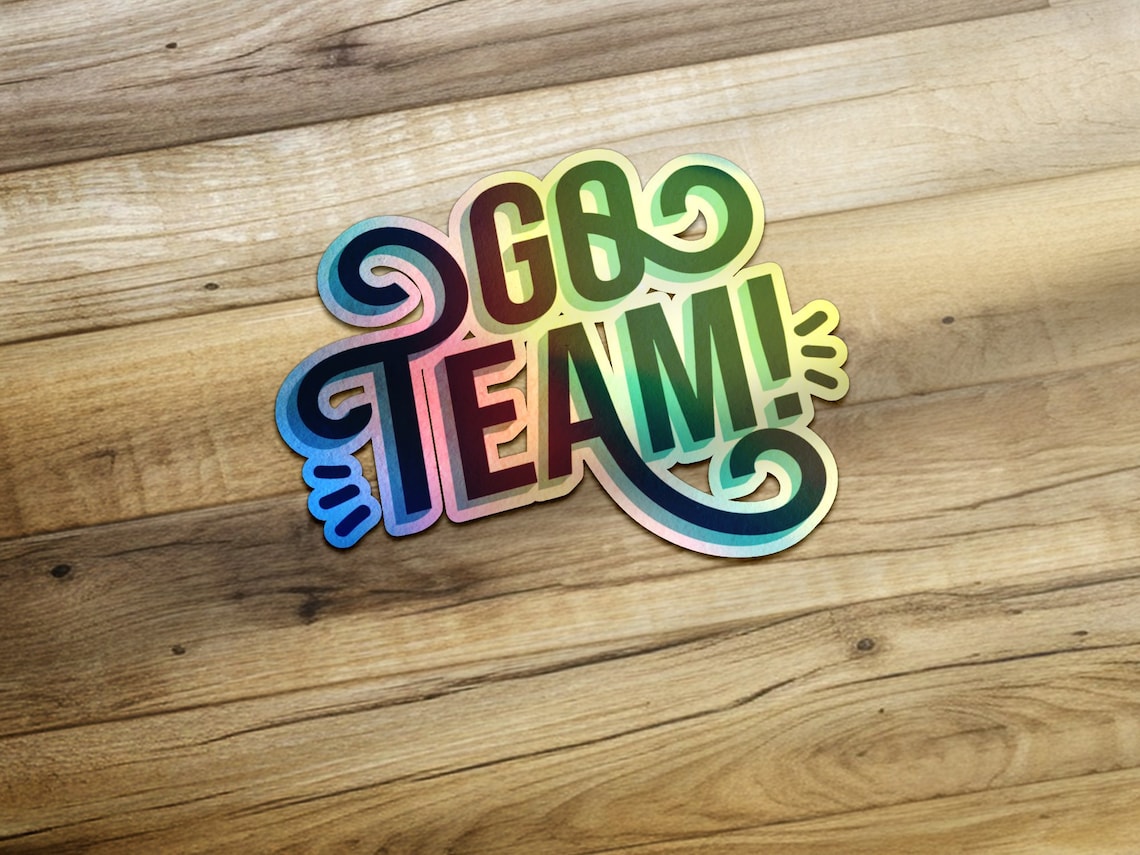 Motivational Team Spirit Sticker Go Team Sticker Cheerleading Sticker ...