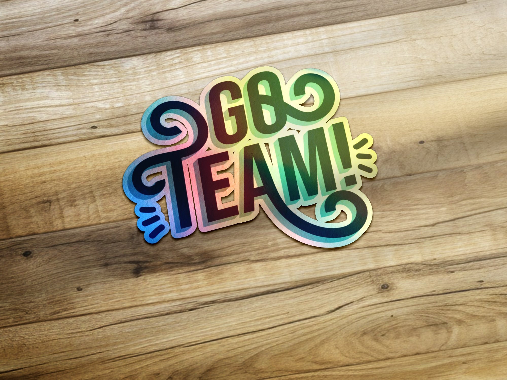 Motivational Team Spirit Sticker Go Team Sticker Cheerleading Sticker ...