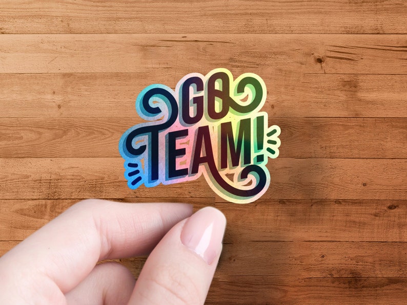 Motivational Team Spirit Sticker Go Team Sticker Cheerleading Sticker ...