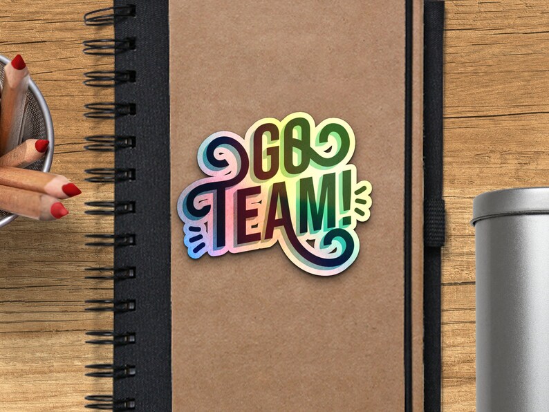 Motivational Team Spirit Sticker Go Team Sticker Cheerleading Sticker ...