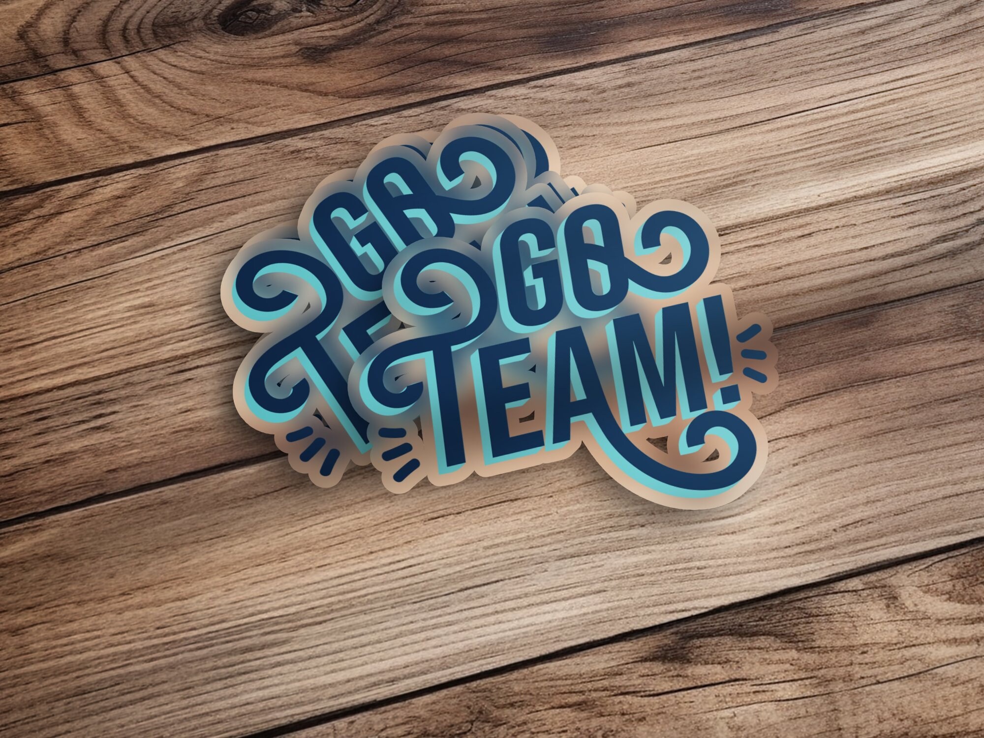 Motivational Team Spirit Sticker Go Team Sticker Cheerleading Sticker ...