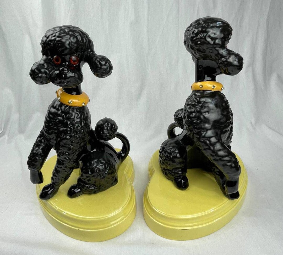 Vintage Poodle Lamp Base or Decor Set of 2 - Etsy
