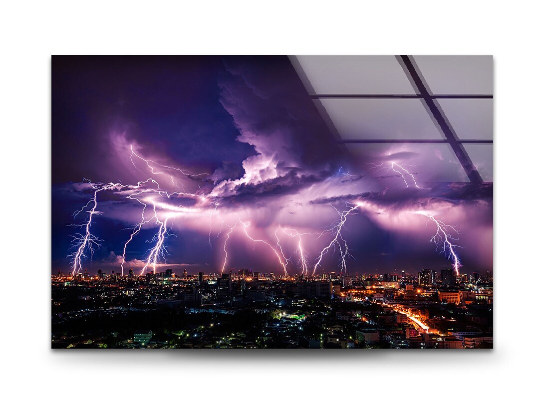 Storm Clouds Tempered Glass Wall Art: Sky View Home Decor - Etsy