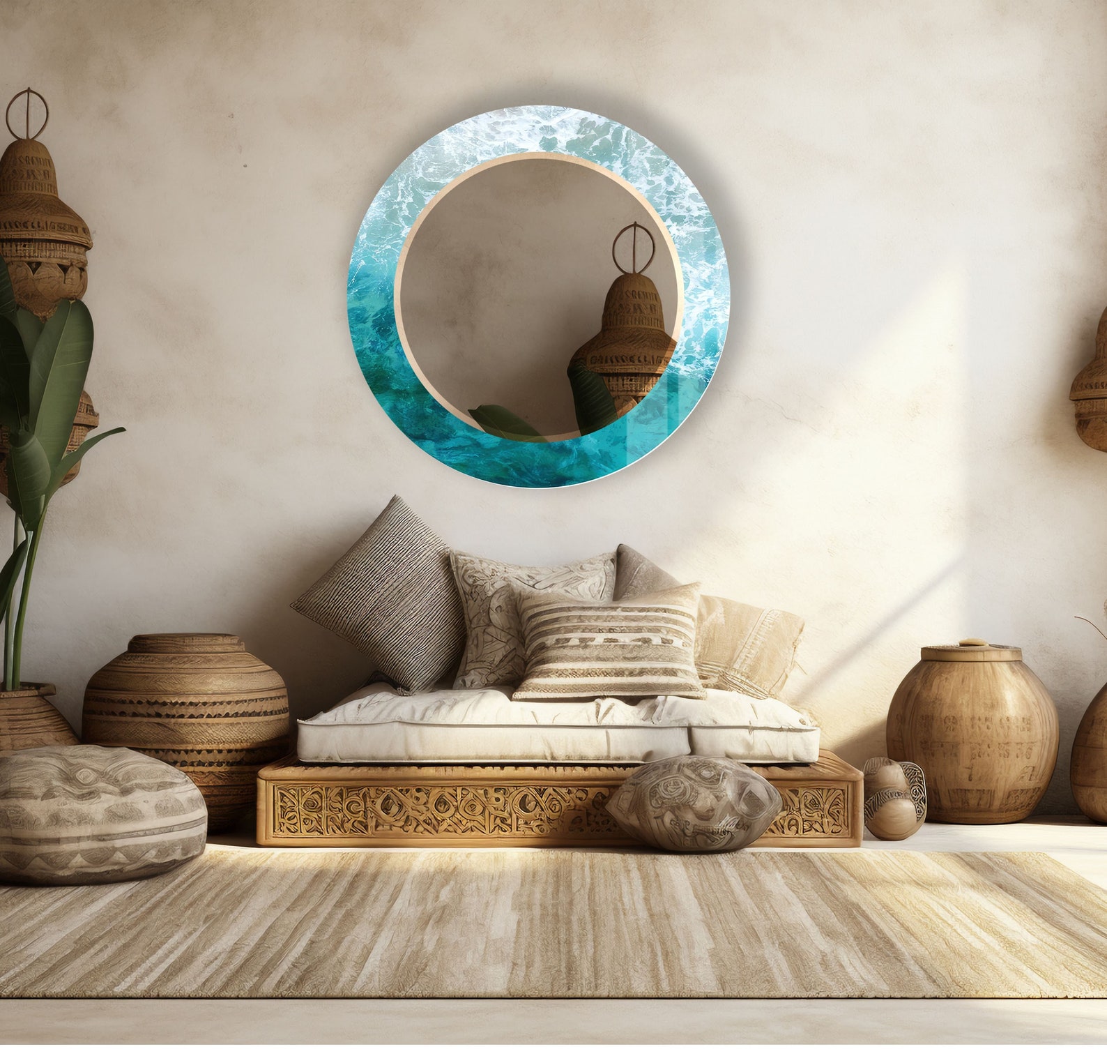 Tempered Glass Mirror Gift-round Wall Mirror for Bathroom-circle Mirror ...