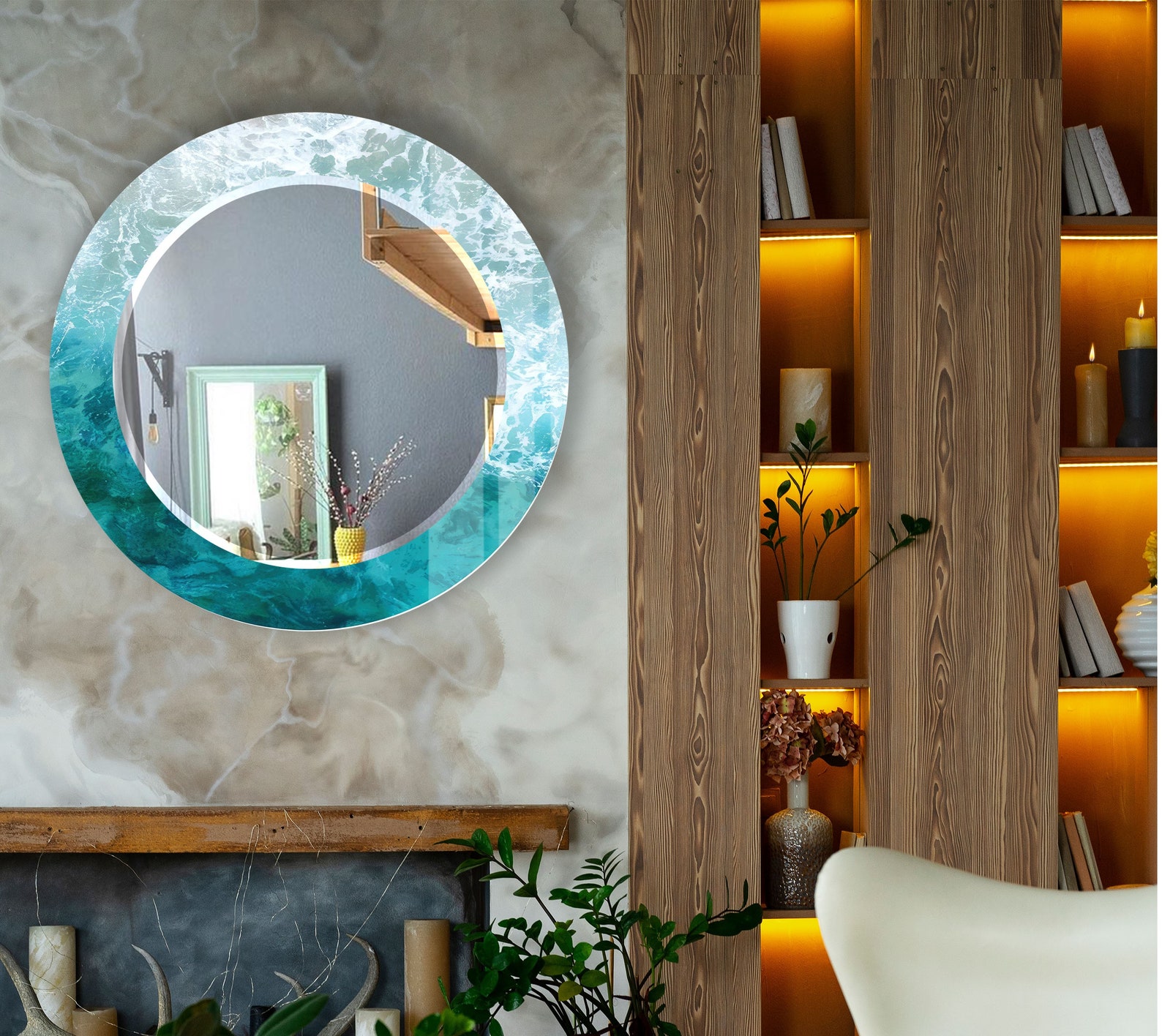 Tempered Glass Mirror Gift-round Wall Mirror for Bathroom-circle Mirror ...