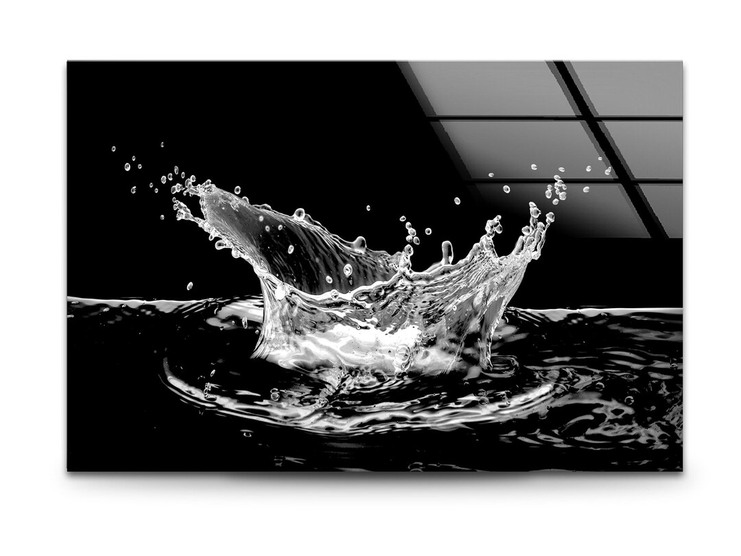 Tempered Glass Art Glass Printing Art Tempered Glass Wall Art Glass Wall Decor Home Decor Water