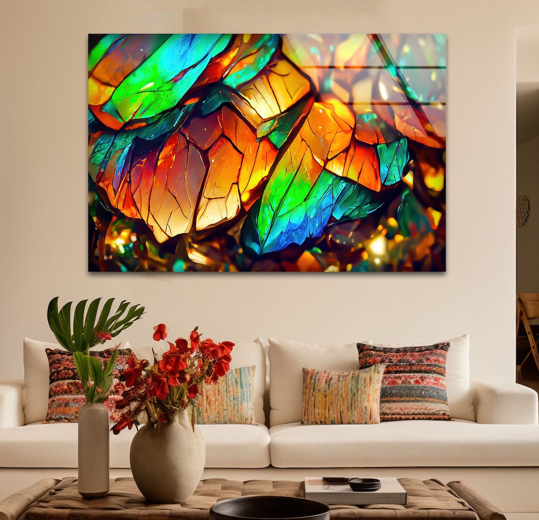 Tempered Glass Wall Art-abstract Wall Art-abstract Wall Decor-glass ...