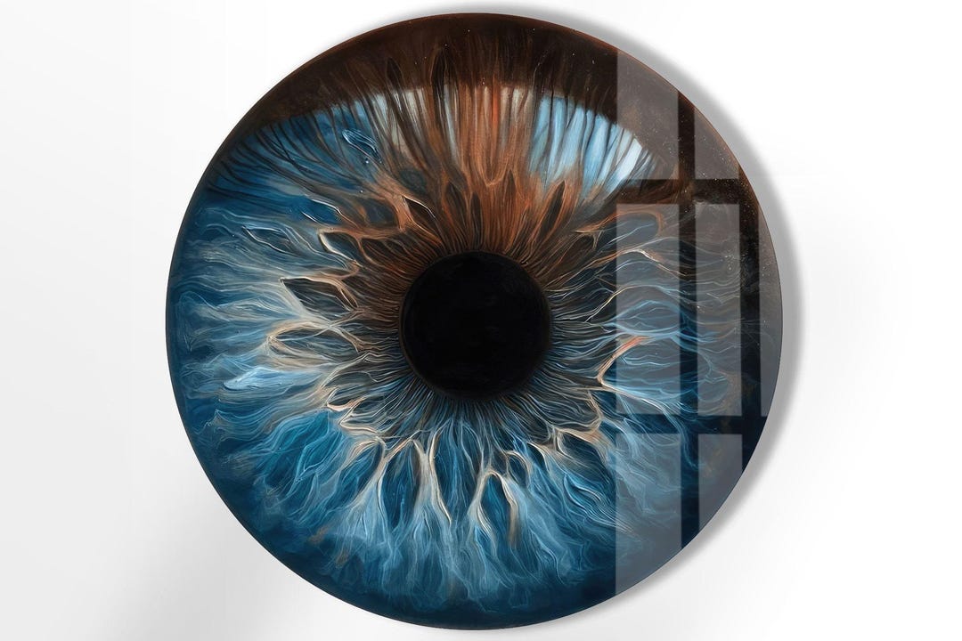Handmade Eye Tempered Glass Wall Art, Round Wall Decor - Etsy