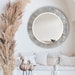 Tempered Glass Mirror Silver Round Wall Mirror for Bathroom-silver ...