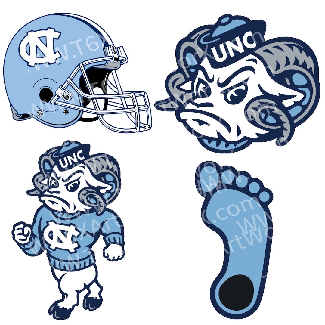 UNC Tar Heels Inspired Logo Pack, Pngs With Transparent Backgrounds ...