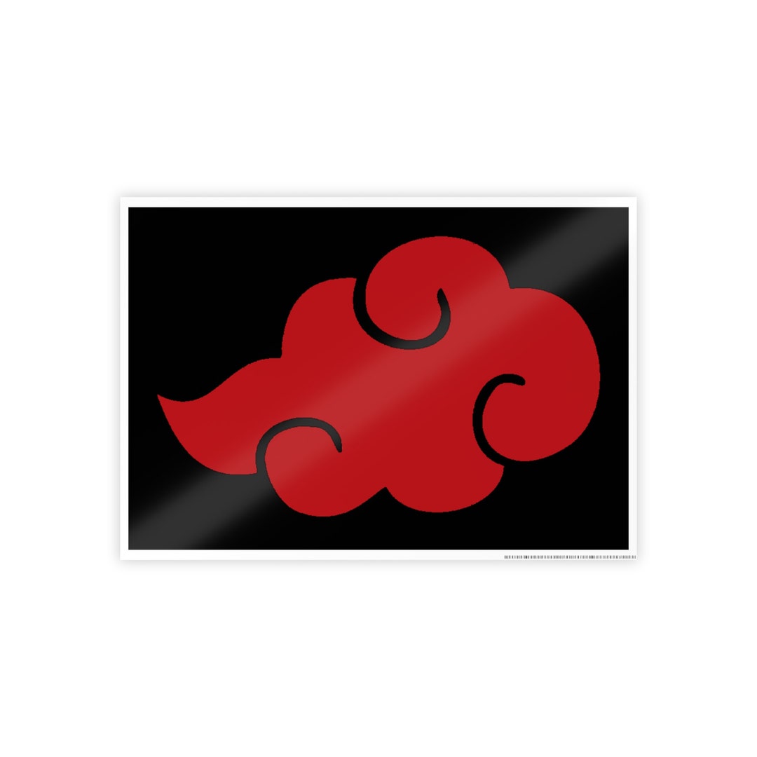 Naruto Akatsuki Red Cloud Gloss Poster - Etsy