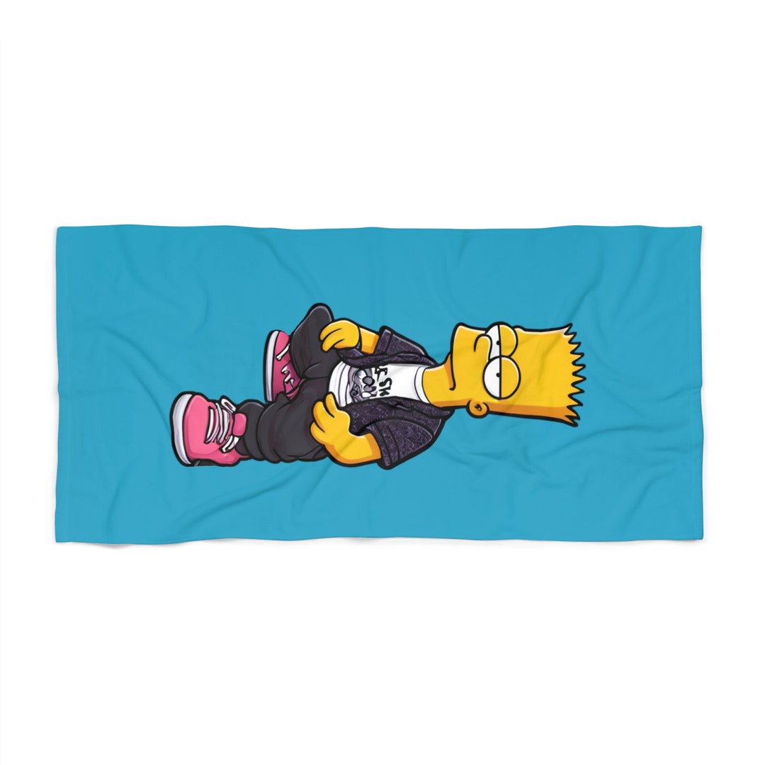 Bart Simpson Chillin Beach Towel - Etsy
