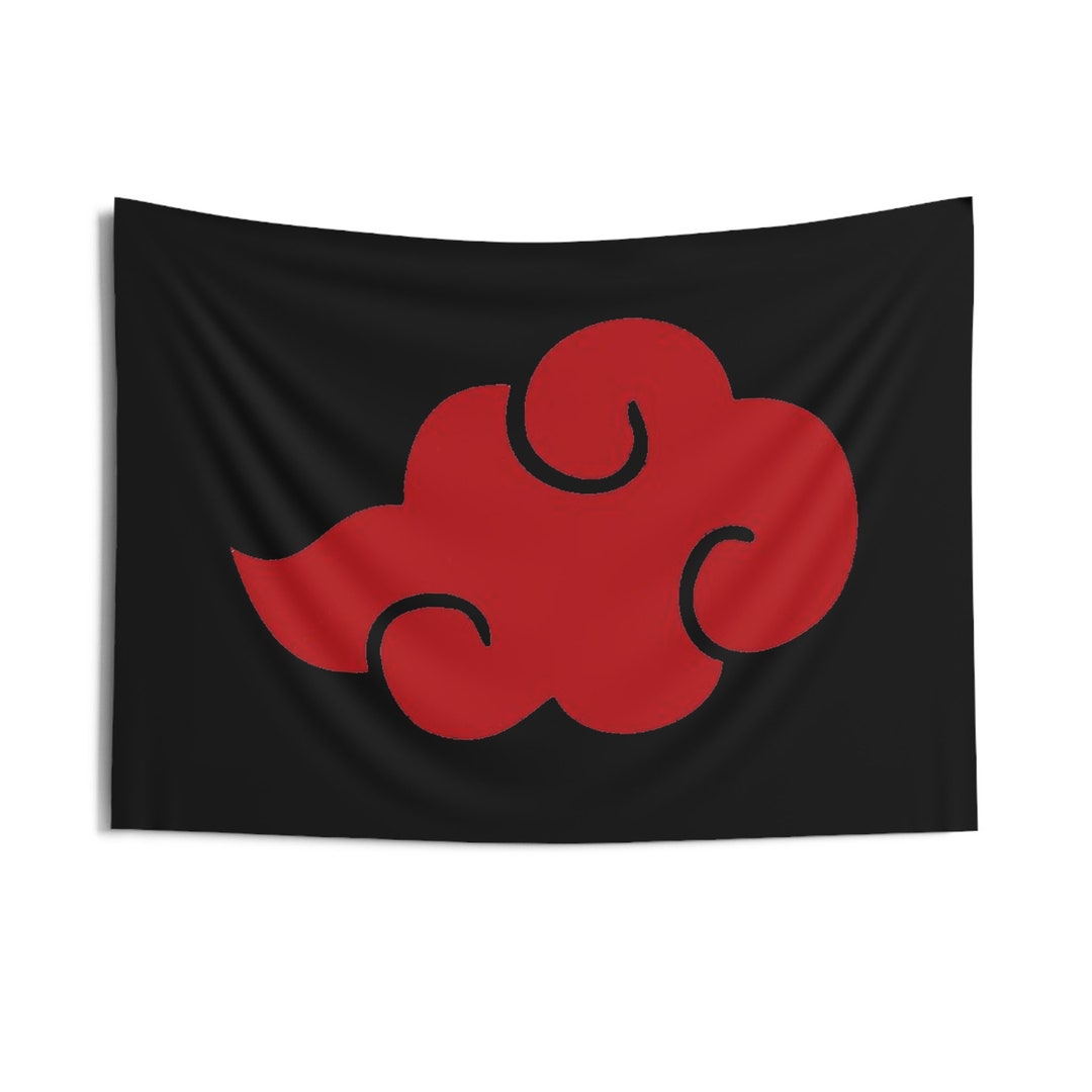Naruto Red Cloud Akatsuki Indoor Wall Tapestries 8 Sizes Black - Etsy
