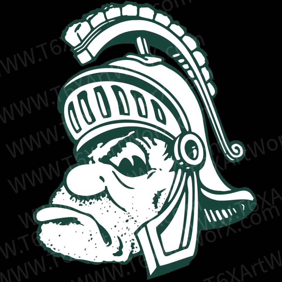 Michigan State Spartans Gruff Logo PNG, MSU Team Logo Digital Download ...