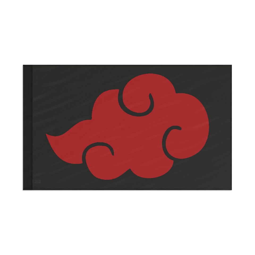 Naruto Akatsuki Red Cloud Flag - Etsy