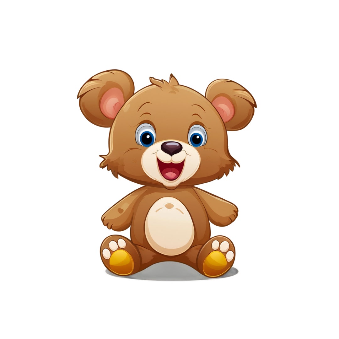 Beary Happy Bear Transparent Background High Quality PNG - Etsy