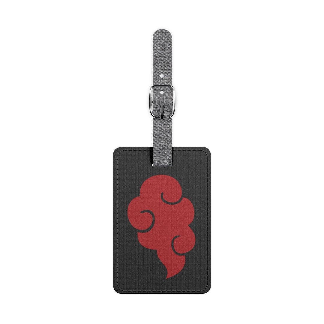 Naruto Akatsuki Red Cloud Saffiano Polyester Luggage Tag, Rectangle - Etsy