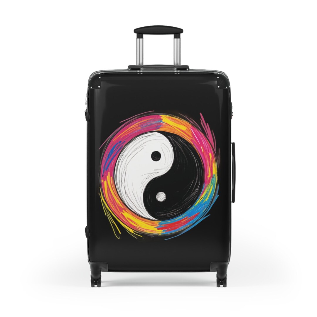 Colorful Yin-yang Suitcase Unique Travel Companion - Etsy