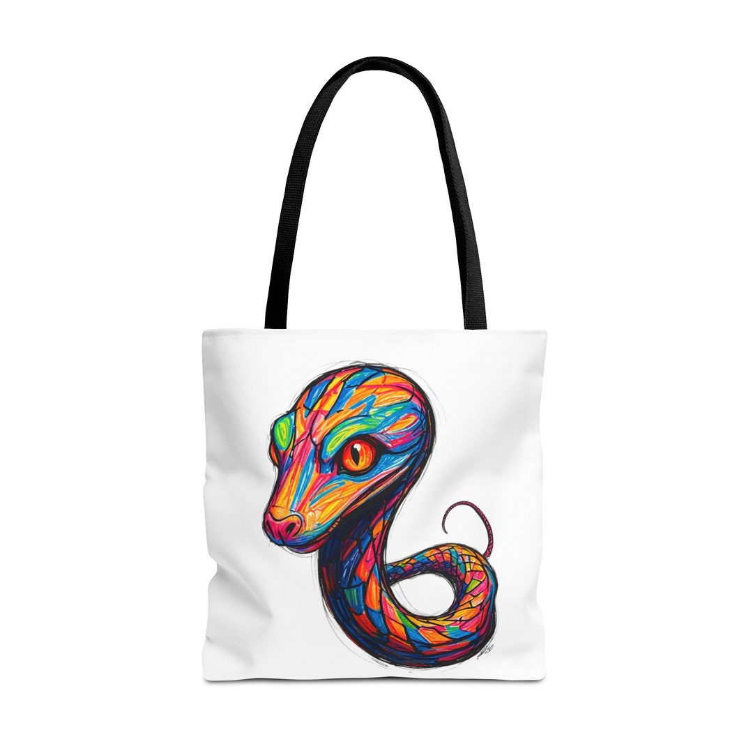 Snake Beach-ready Tote Bag in 3 Sizes and 5 Handle Colors - Etsy