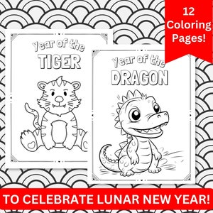 Lunar New Year Coloring Pages, Chinese New Year Coloring Pages, Chinese ...