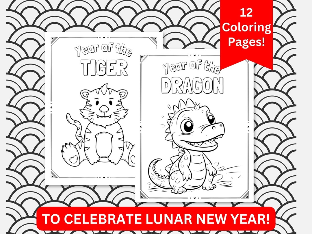 Lunar New Year Coloring Pages, Chinese New Year Coloring Pages, Chinese ...