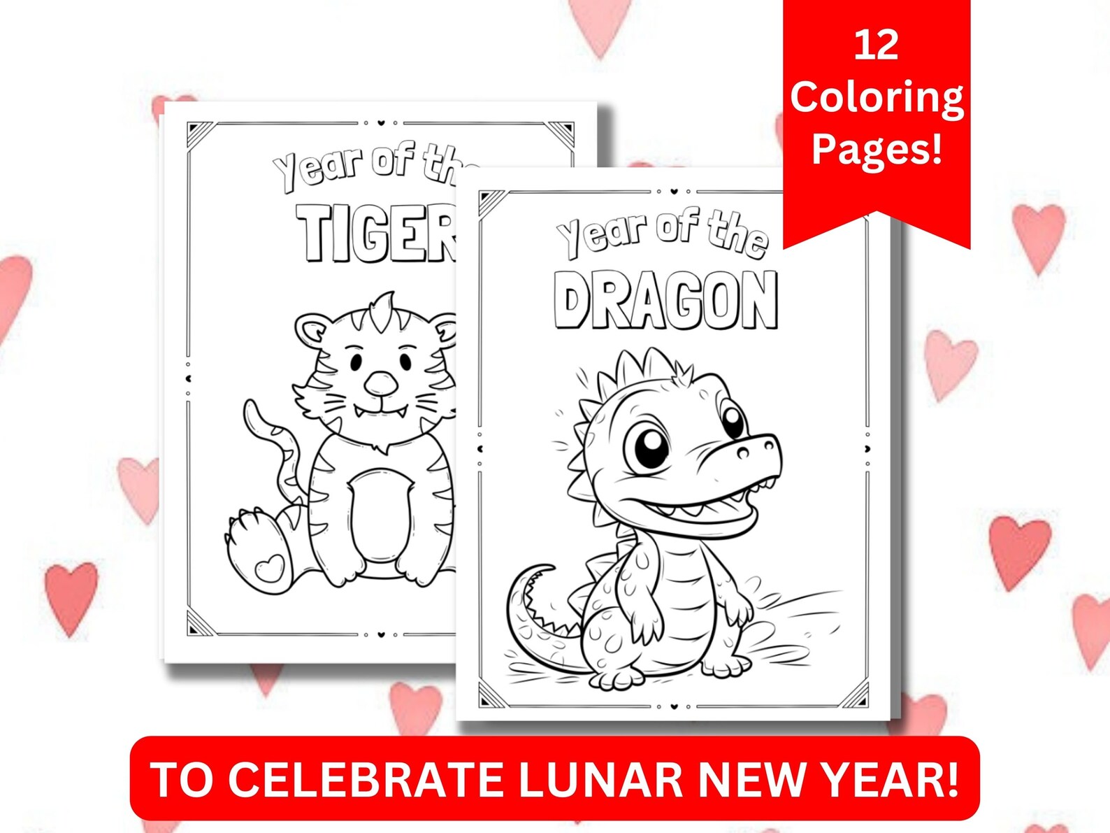 Lunar New Year Coloring Pages, Chinese New Year Coloring Pages, Chinese ...