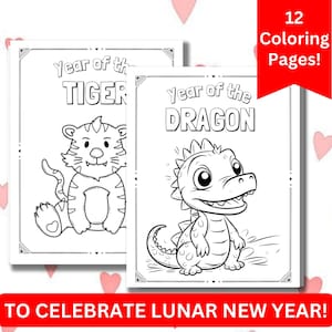 Lunar New Year Coloring Pages, Chinese New Year Coloring Pages, Chinese ...