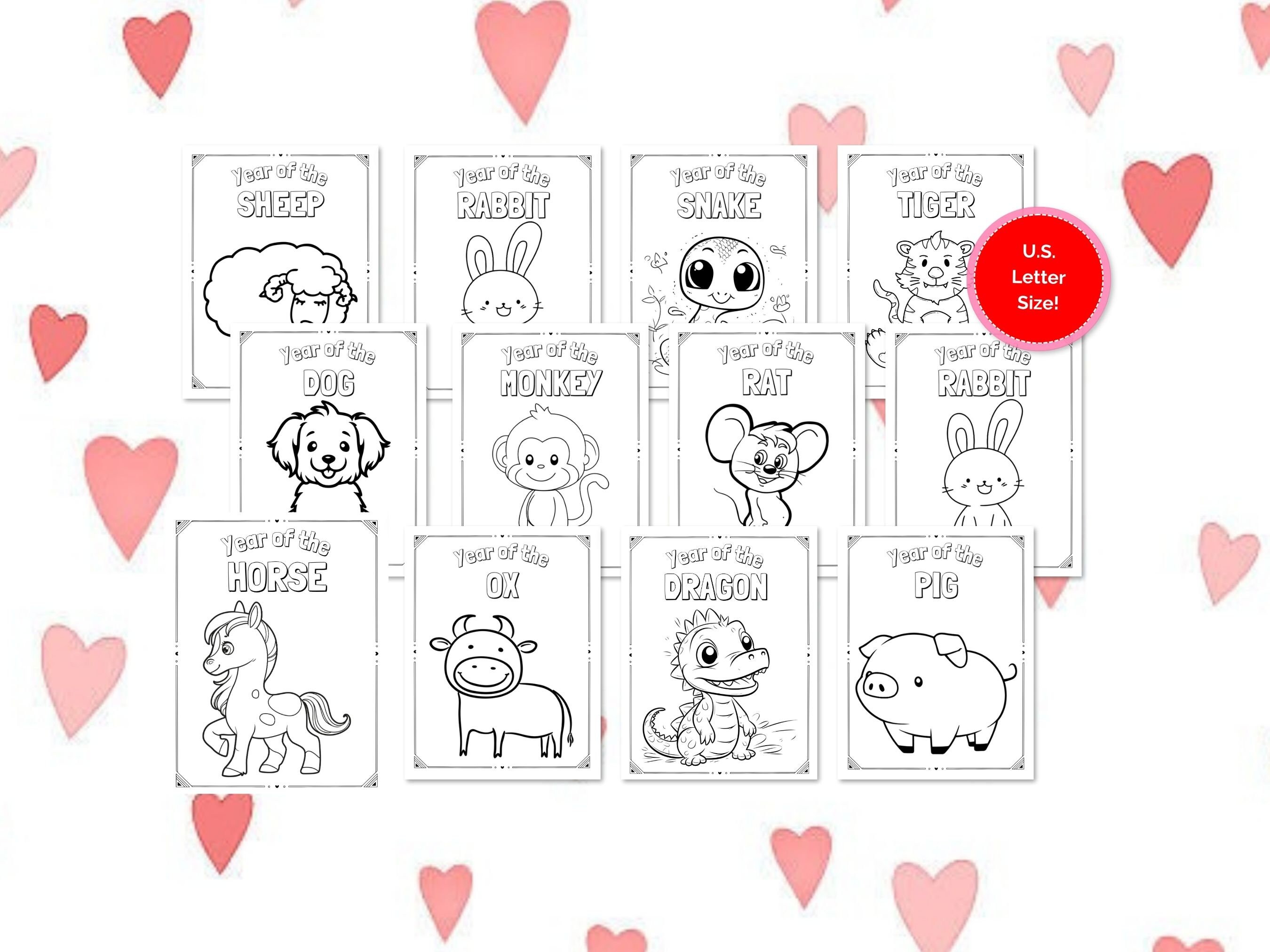 Lunar New Year Coloring Pages, Chinese New Year Coloring Pages, Chinese ...