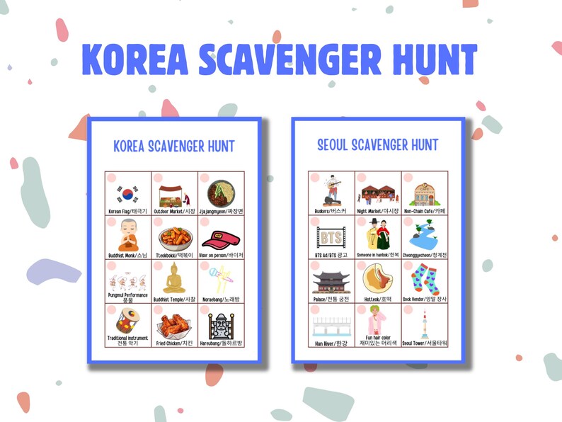 Korea & Seoul Scavenger Hunt – Printable Travel Activity (digital ...