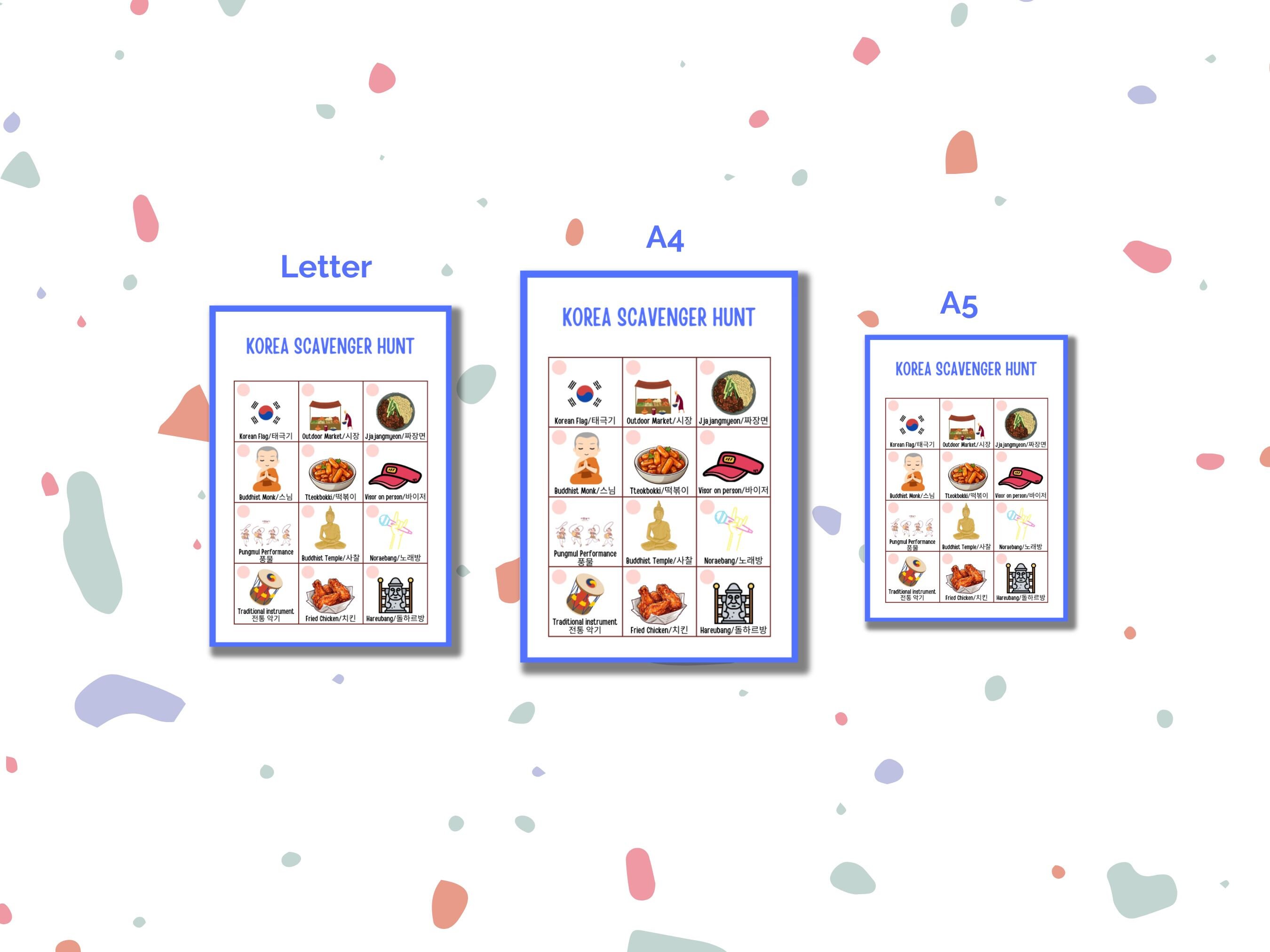 Korea Scavenger Hunt Printable Clues - Korea Vacation - Korea Kids ...