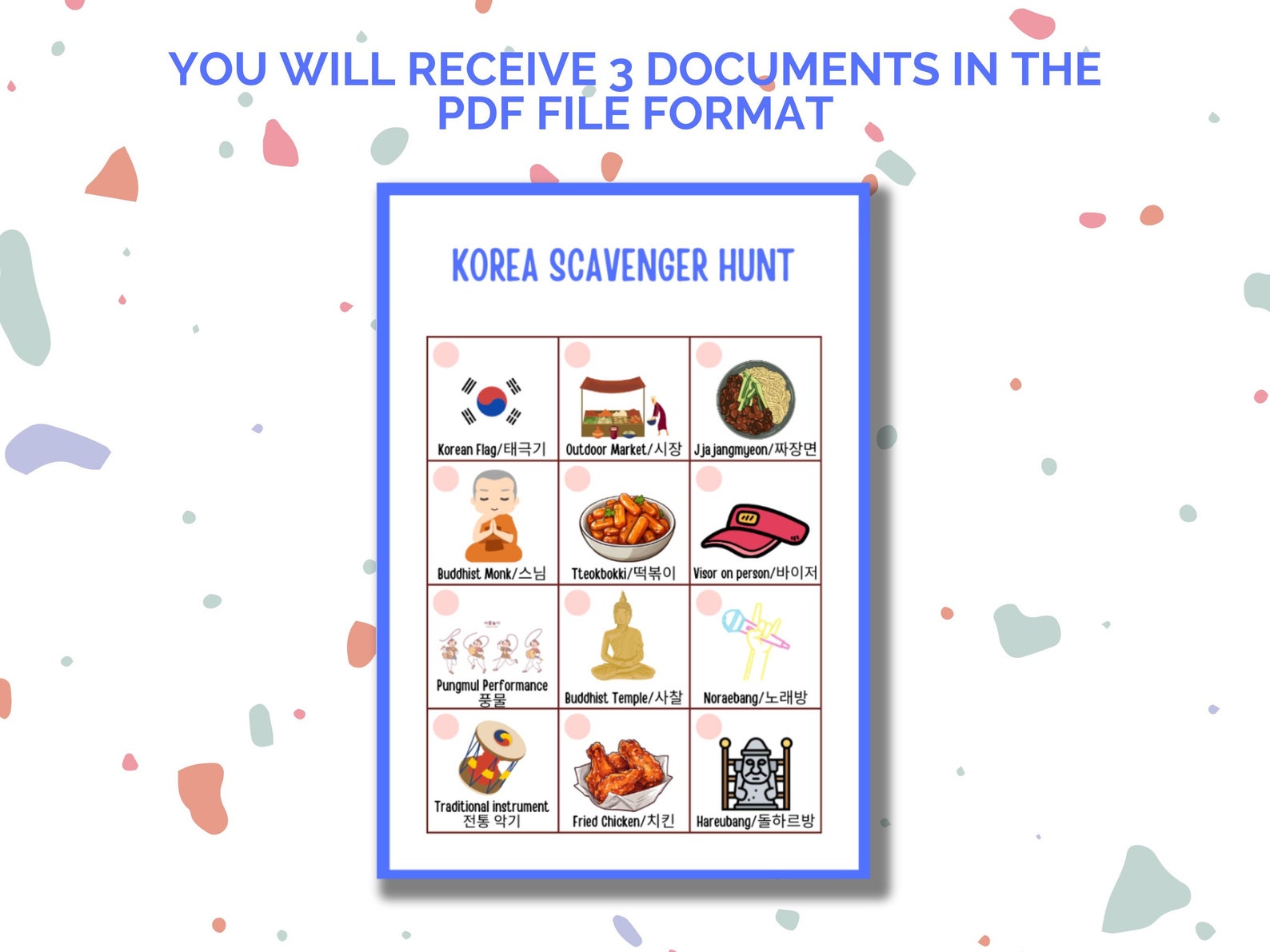 Korea Scavenger Hunt Printable Clues - Korea Vacation - Korea Kids ...