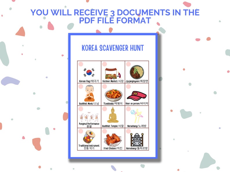 Korea Scavenger Hunt Printable Clues - Korea Vacation - Korea Kids ...