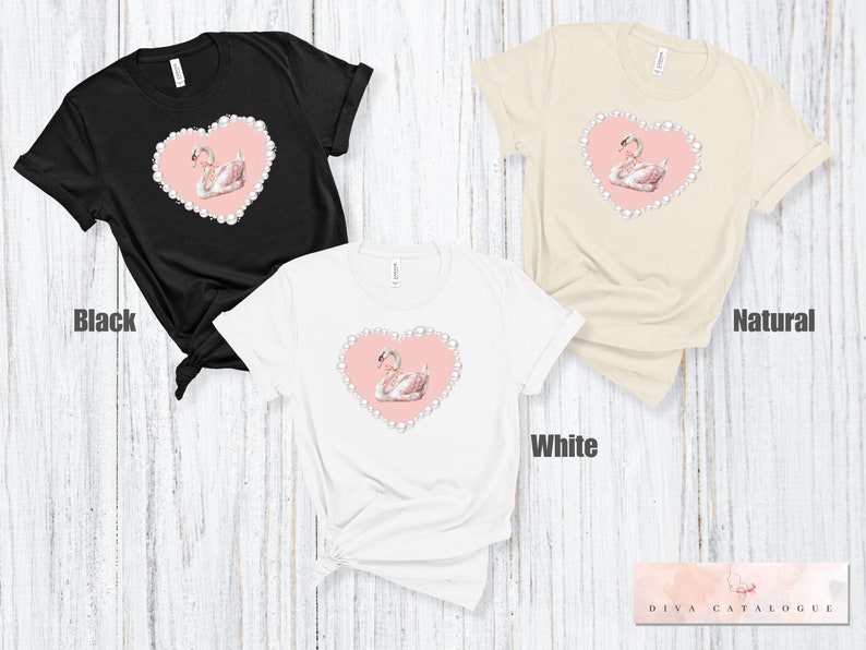 Coquette Clothing Cute Swan Shirt Y2K Baby Tee Preppy Stuff for Teens ...