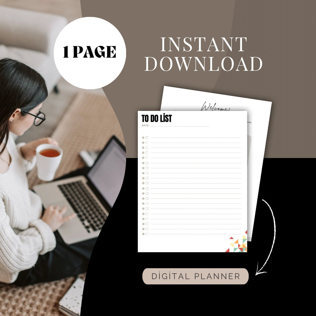Minimalist to Do List, Printable to Do List, Goodnotes Digital to Do ...