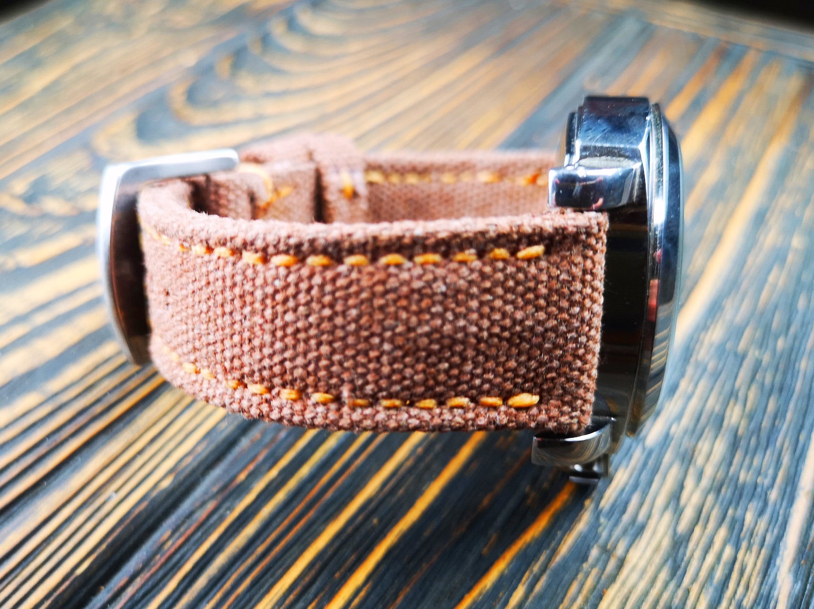 Canvas Watch Strap,double Rolled Washed Canvas Watch Strap,very Light ...