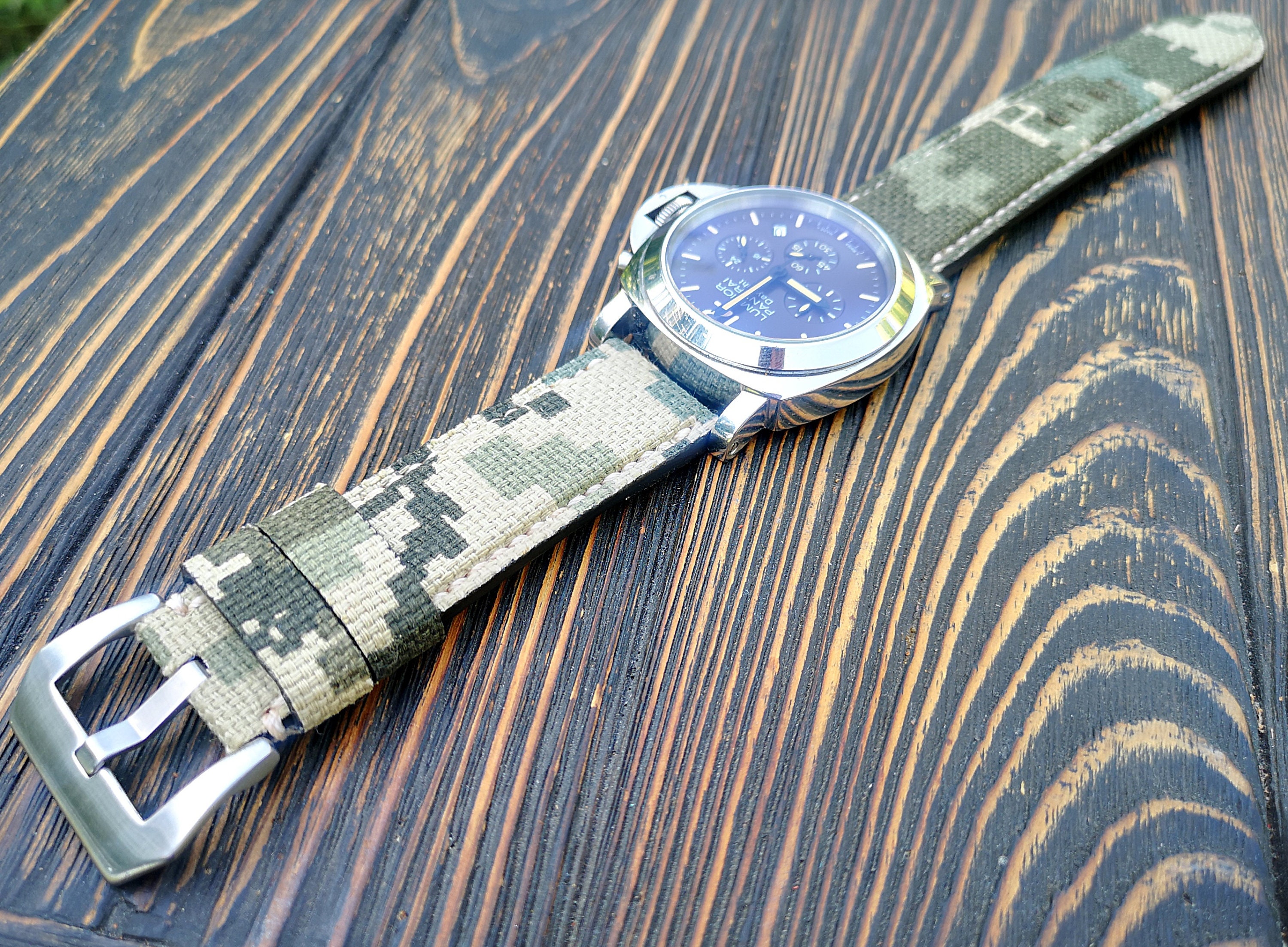 Canvas Watch Strap,canvas Watch Strap Camouflage pixel Color,for 20mm ...