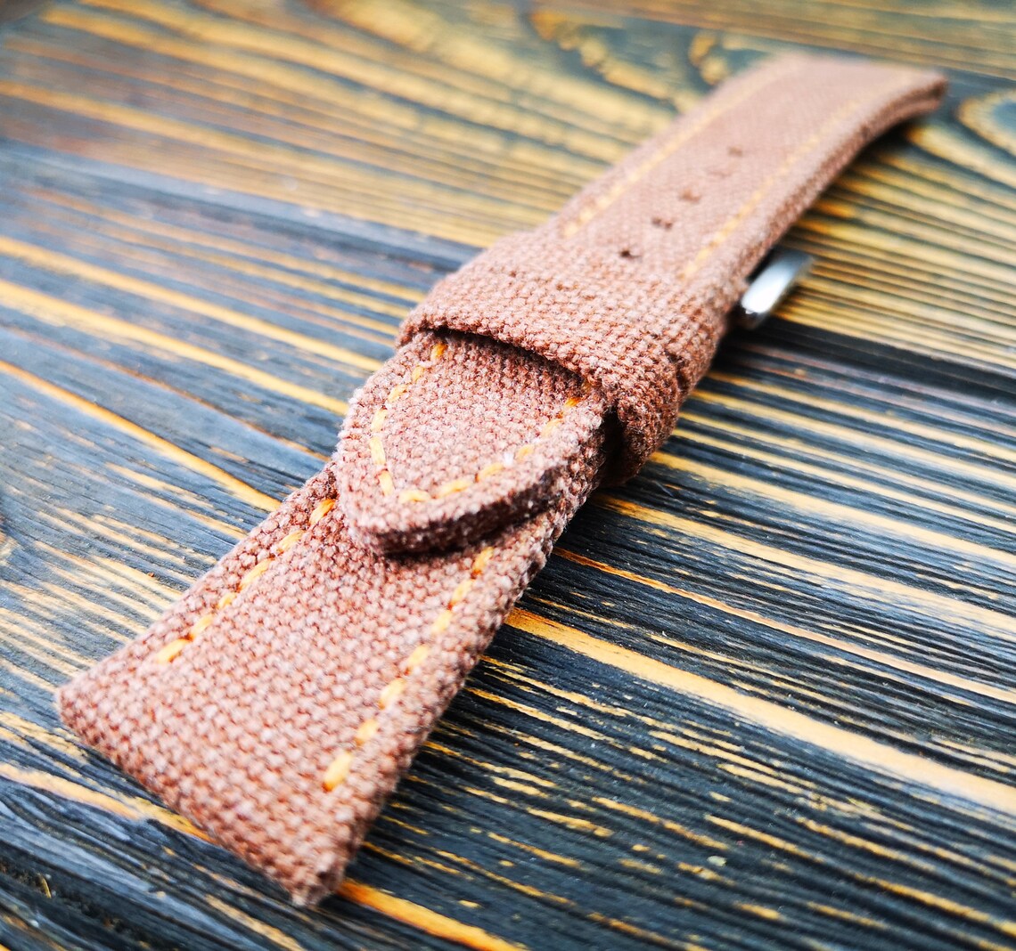 Canvas Watch Strap,double Rolled Washed Canvas Watch Strap,very Light ...