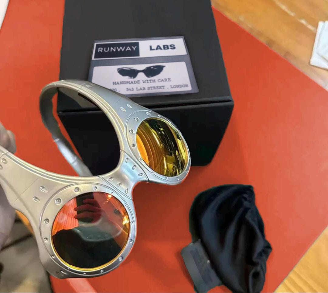 Alien Goggles Sunglasses Silver fire Iridium Lens - Etsy