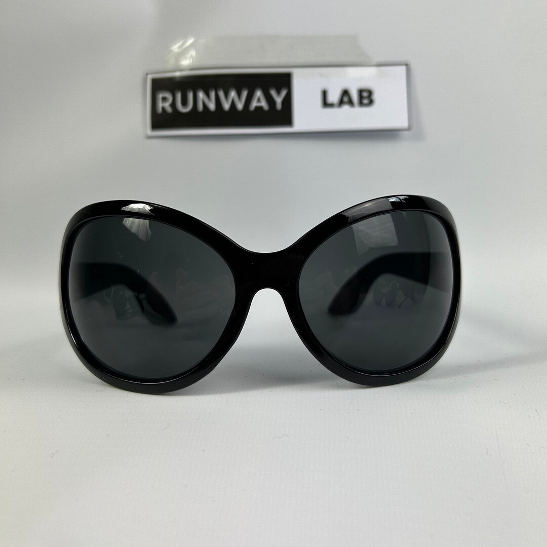 Oversized Bug Eye Sunglasses White & Black - Etsy