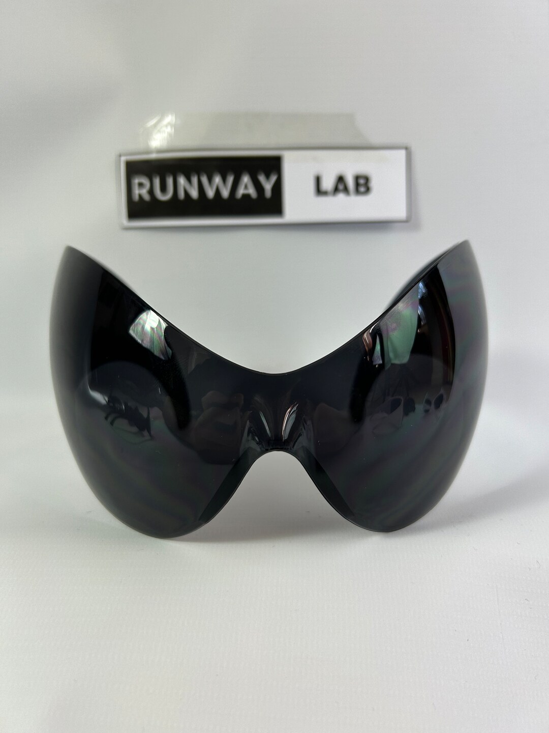 Rare Mugler Style Fly Wrap Around Oversized Black Sunglasses - Etsy UK