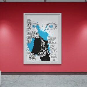 Anime Poster Jujutsu Kaisen Gojo Satoru, Anime Wall Art, Jjk Poster - Etsy