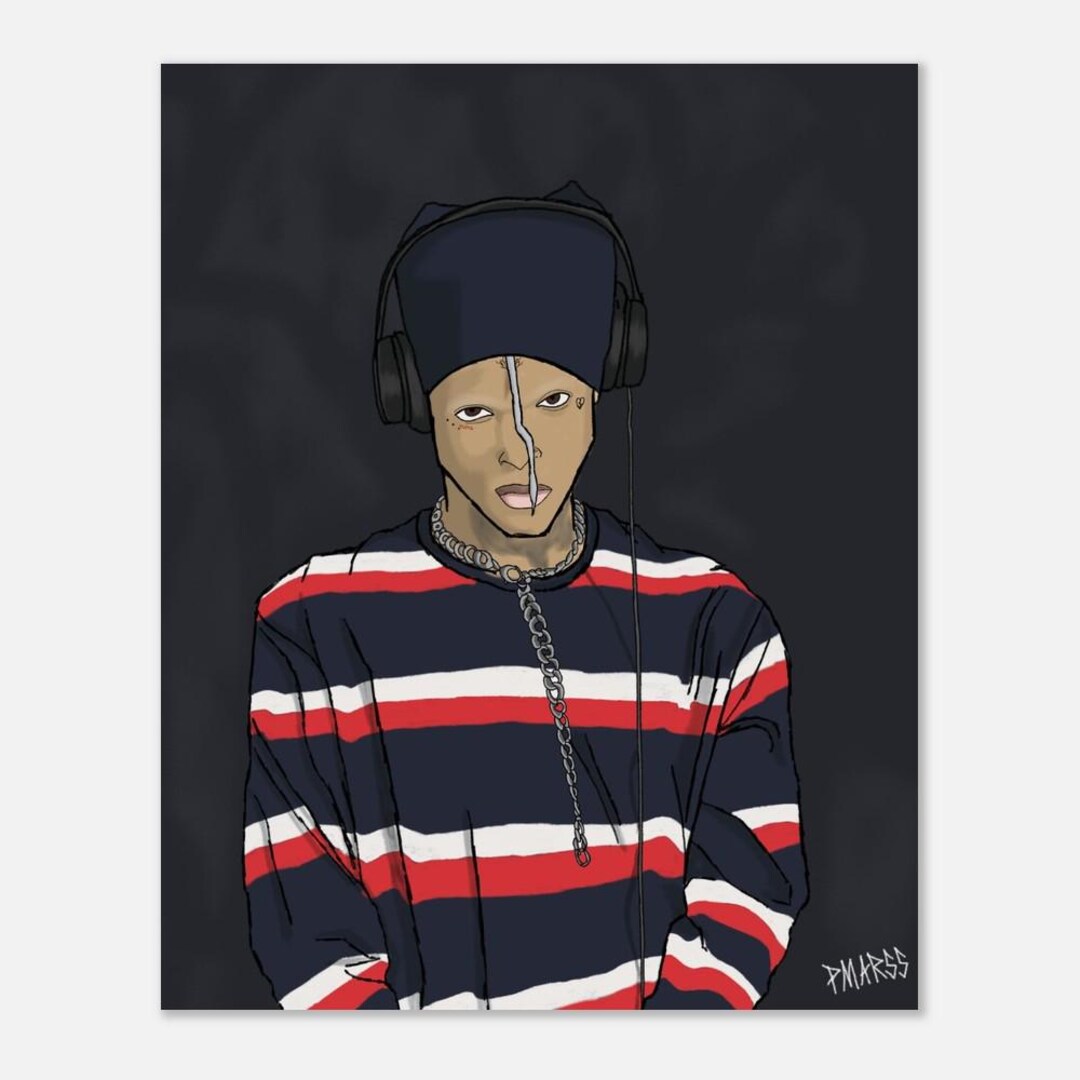 Xxxtentacion Poster Xxxtentacion Drawing Print Etsy