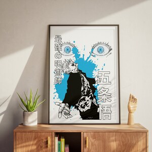 Anime Poster Jujutsu Kaisen Gojo Satoru, Anime Wall Art, Jjk Poster - Etsy
