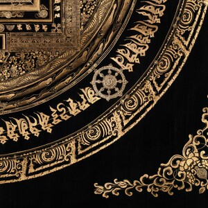 Kalachakra Mandala Print | Wheel of Time and Cosmic Harmony | Mandala ...
