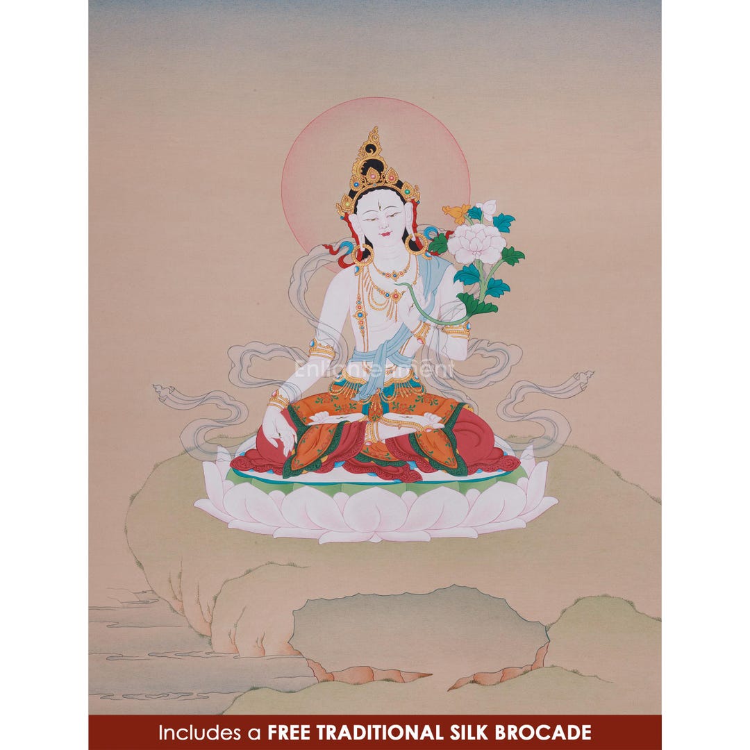 Goddess Sita Tara Thangka Symbol of Wisdom, Power, and Compassion ...