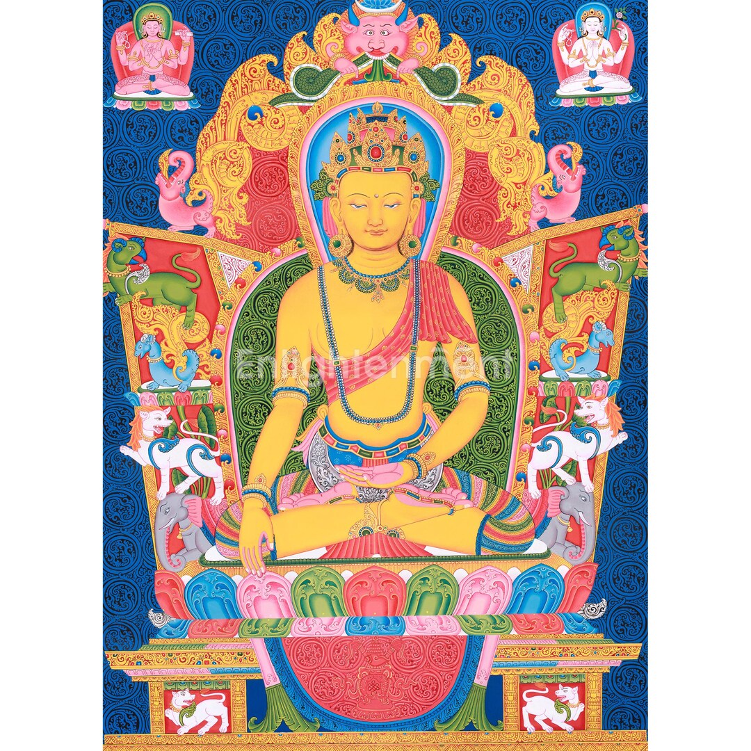 Dharma Teacher Shakyamuni Buddha Thangka | Hand-painted Tibetan ...
