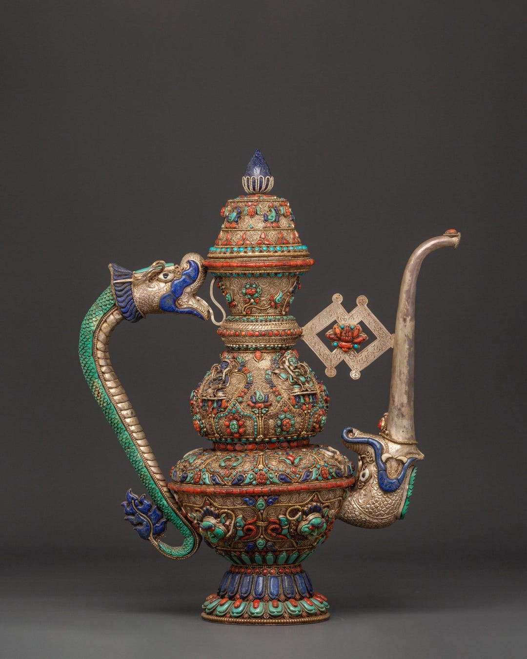 Tibetan Tea Pot With Dragon Handle | Buddhist Tibetan Home Decor Gifts ...