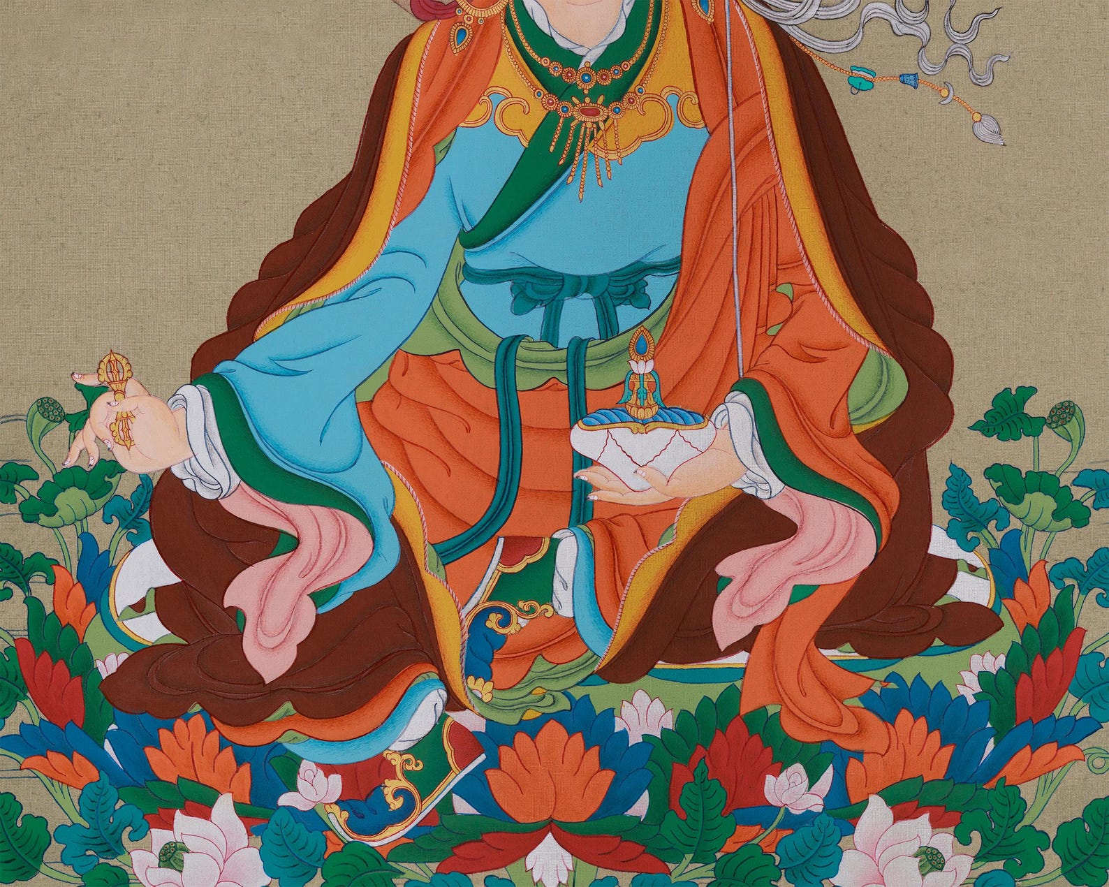 Precious Master, Guru Rinpoche Painting | Lotus Born Buddha | Hand ...