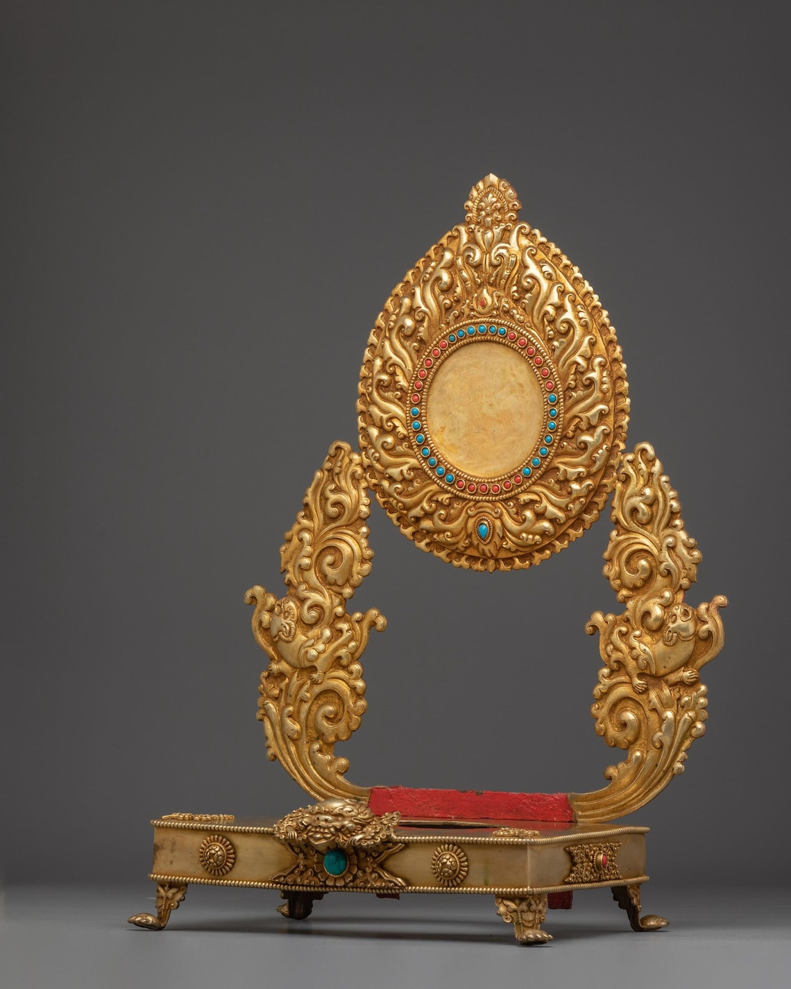 Traditional Gold-plated, Copper Throne | Sacred Ritual Throne for ...
